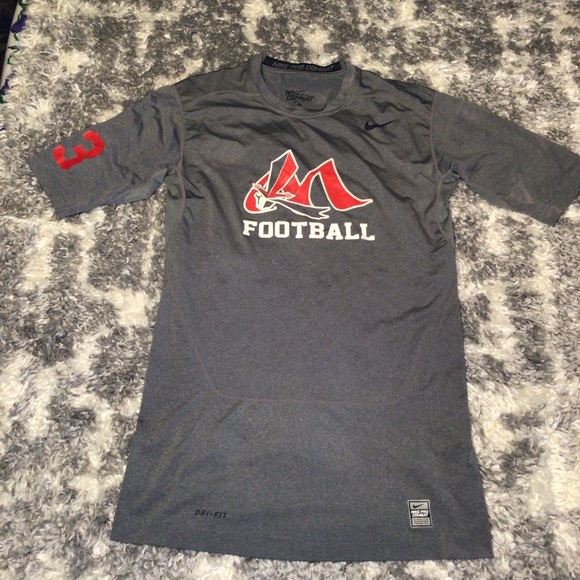 Nike | Shirts | Nike Pro Combat Dri Fit Compression Football Tee | Poshmark